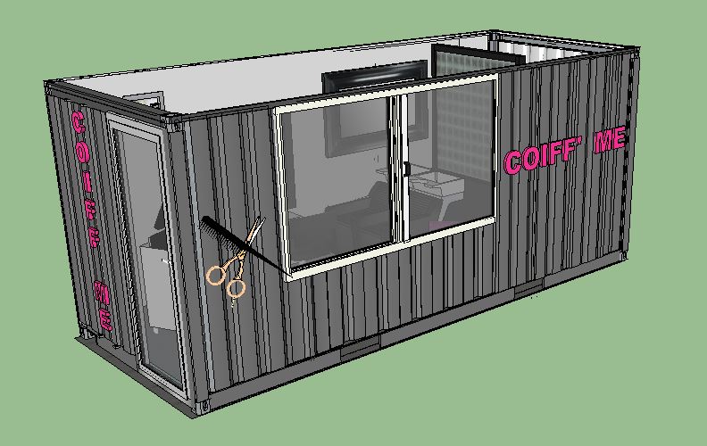aménagement container, studio jardin, container aménagé
